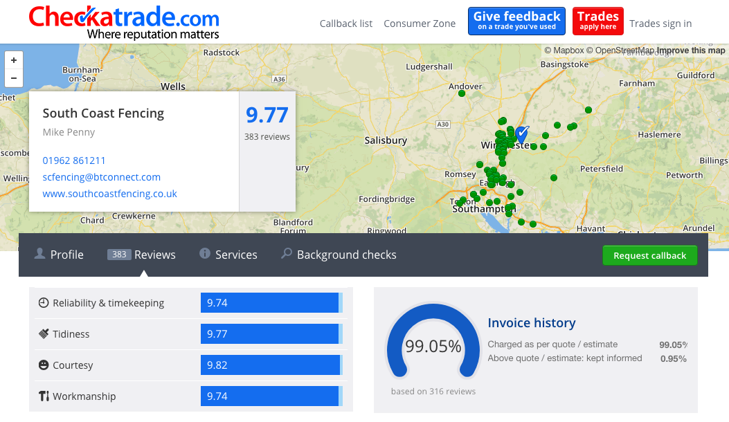 Checkatrade Reviews - South Coast Fencing